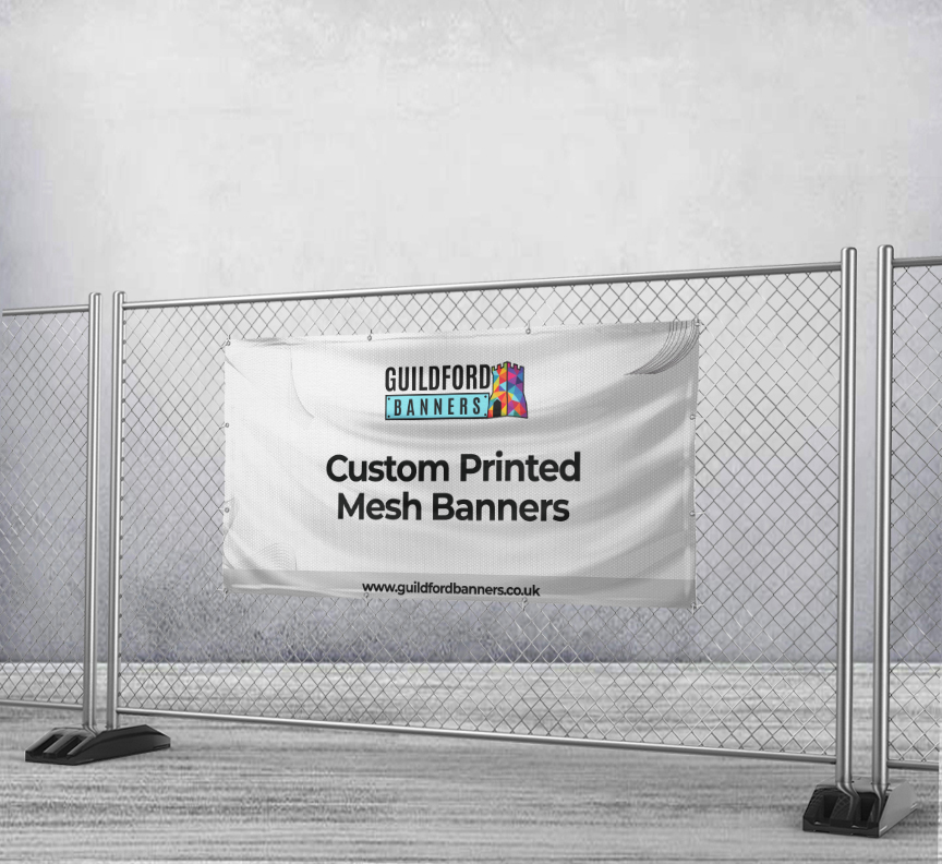 Custom Printed Mesh Banners Same Day & Next Day Printing Guildford