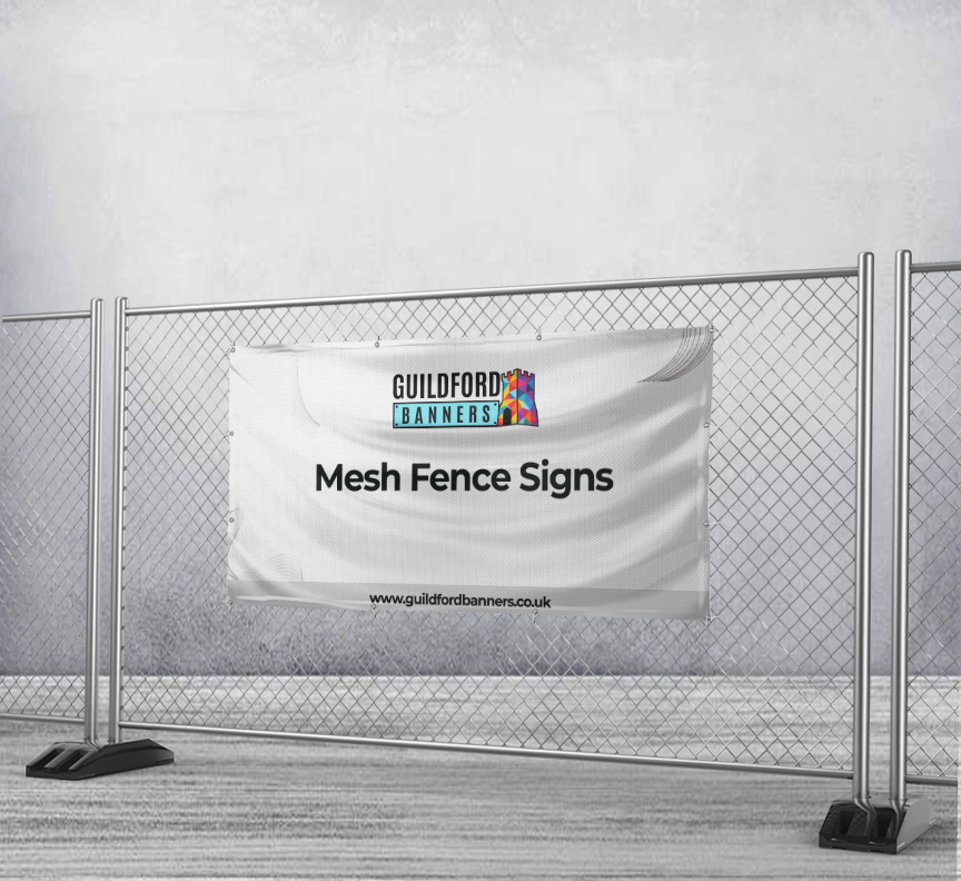 Mesh Fence Signs Same Day & Next Day Printing Guildford